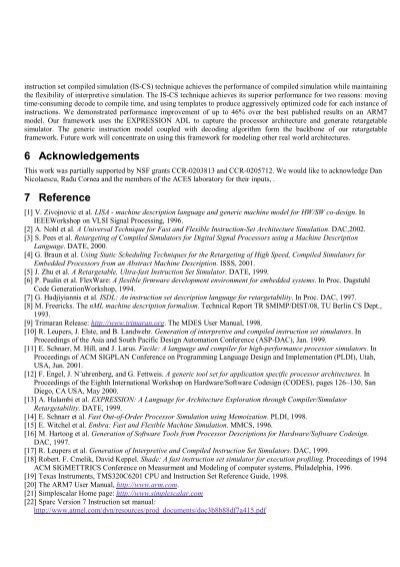 Instruction Set Compiled