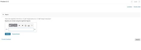 Solved Problem Part A What Is The Magnitude Of The Chegg Com