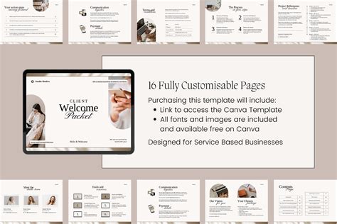 Client Welcome Packet Kit Canva Template Behance