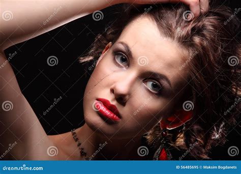 Beautiful Girl With A Scar On Face And Shoulder Stock Image Image Of Face Heal 56485695