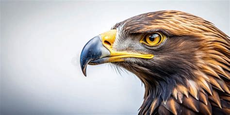 A Striking Closeup Of A Golden Eagles Powerful Beak Detailed View Of