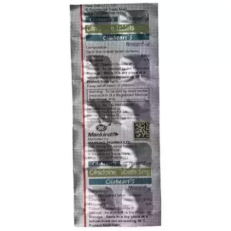 Cilnidipine 10 Mg Tablet Uses Price Dosage Side Effects Substitute Buy Online