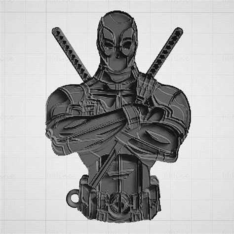 Deadpool Keychain 3d Printing Model Stl
