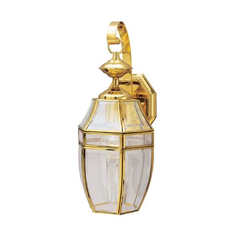 Westinghouse 1 Light Polished Brass On Solid Brass Steel Exterior Wall