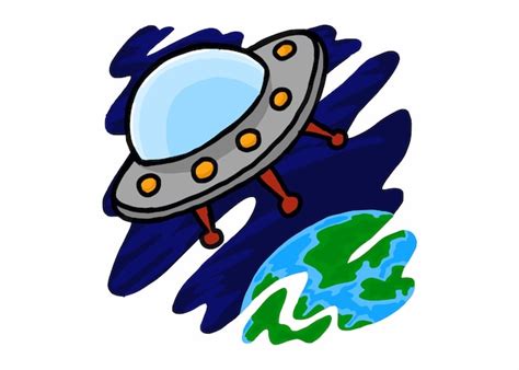 Vector De Naves Espaciais Alienígenas Vetor Premium