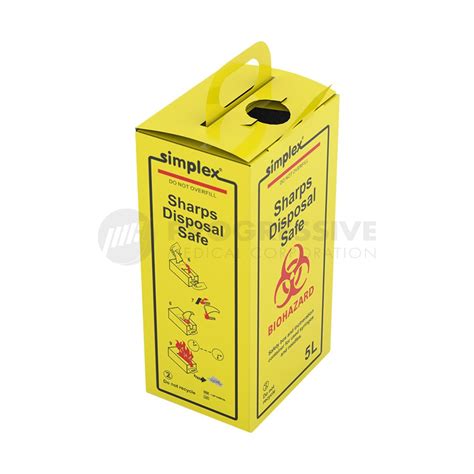 Simplex Sharps Disposal Safety Box Progressive Medical Corporation