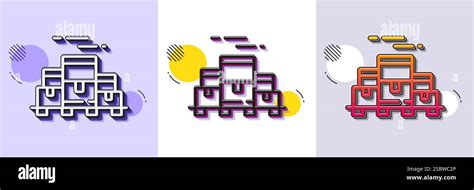 Boxes Pallet Line Icon Wholesale Goods Sign Halftone Dotted Pattern Vector Stock Vector Image