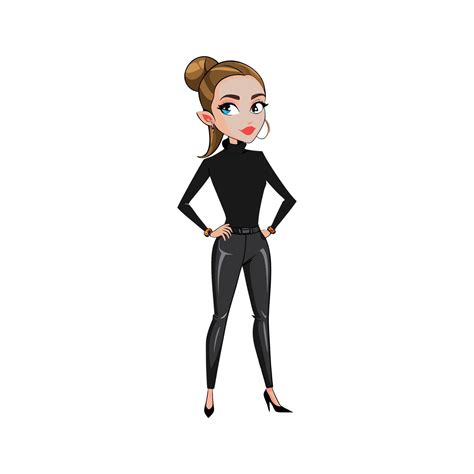 Chic Fitted Leather Pants Fashion Model 57611169 Vector Art At Vecteezy