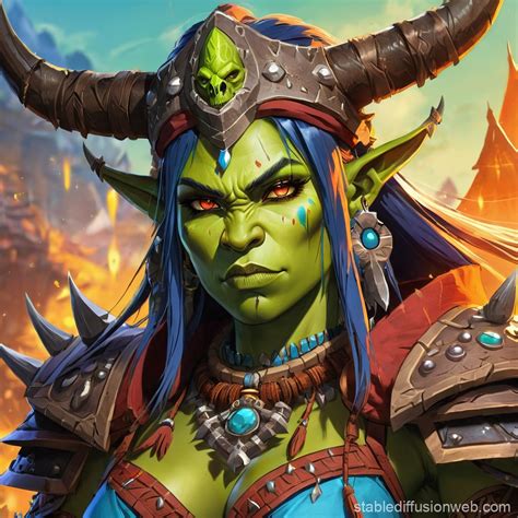 Female Orc Shaman Stable Diffusion Online
