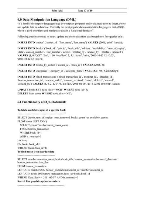 A Database Designreportforcollegelibrary Final Doc