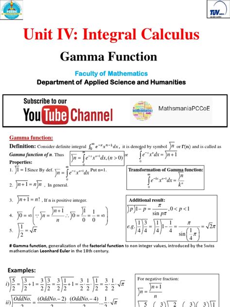 Gamma Fun Pdf Function Mathematics Integer