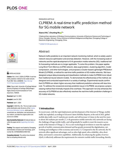 pdf clprem a real time traffic prediction method for 5g mobile network
