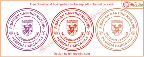 Contoh Stempel Pimpinan Ranting Pemuda Pancasila Contoh Stempel Pemuda Pancasila ~ Download