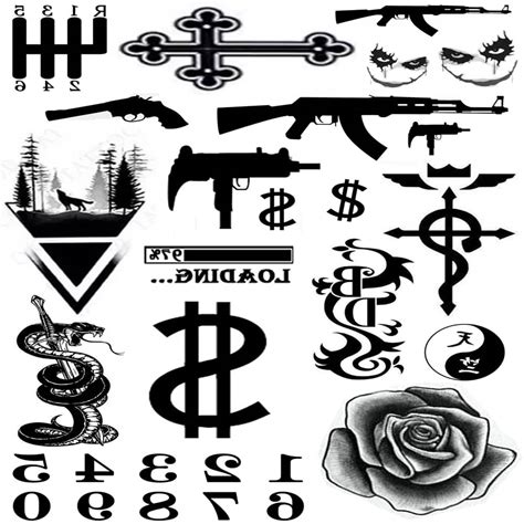 اسپری تتو موقت پکیج پسرونه تتو تک