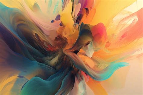 Premium Ai Image A Colorful Abstract Design With A Mix Of Warm And Cool Tones And Hues