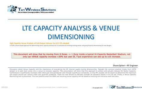 Pdf Venue Capacity Dimensioning Teri Tws Ltecapacityanalysis
