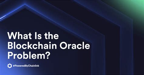 the blockchain oracle problem chainlink