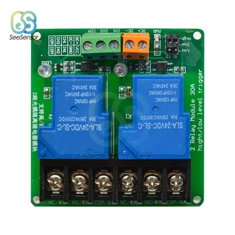 5V 12V 24V Két 2 Csatornás Relé Modul 30A Optocsatolt Izolálása High And Low Kiváltó Smart Home