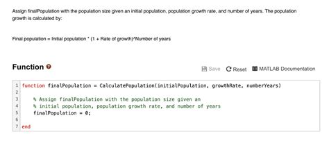 Assign Finalpopulation With The Population Size Given An Initial