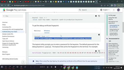 How To Get Sha1 Key Vscode Flutter Youtube