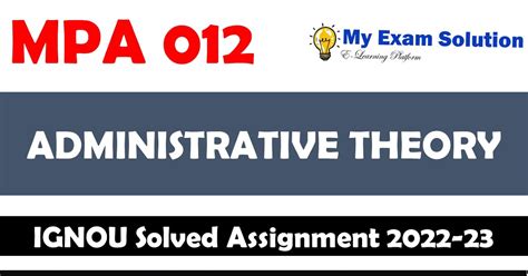 MPA 012 Solved Assignment 2022 23 My Exam Solution