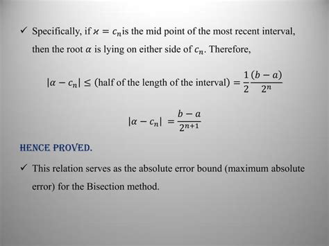 bisection theorem proof and convergence analysis pdf