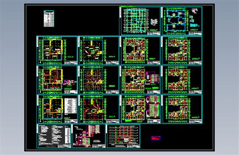 商住楼公寓电施 AutoCAD 2007 模型图纸下载 懒石网