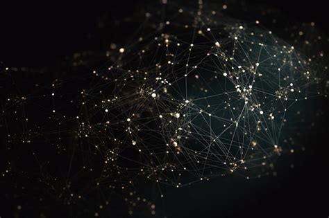 Premium Ai Image A Clean And Elegant Depiction Of Interconnecting Dots Representing A Digital