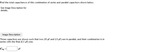 Solved Find The Total Capacitance Of This Combination Of Chegg Com