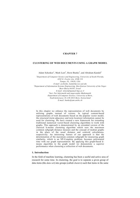 Download Pdf Clustering Of Web Documents Using A Graph Model