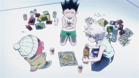 Gon And Killua Drinking Orange Juice Hunterxhunter Youtube