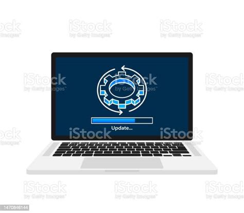 System Software Update And Upgrade Install New Software Installing App Patch Stock Illustration