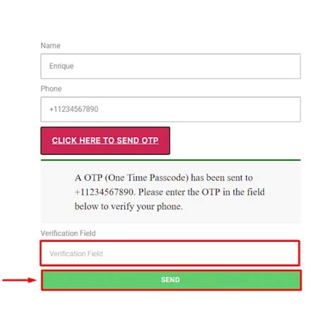 Otp Verification For Elementor Pro Form Wordpress