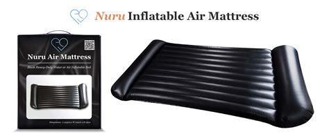 Eroticgel Inflatable Massage Air Mattress Black Durable Pvc