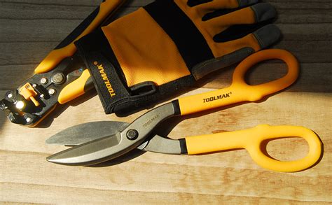 Toolmak Tin Snips 12 Inch Straight Pattern Tinners Snips With Comfort