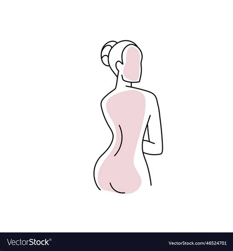 Nude Abstract Woman Line Art Royalty Free Vector Image