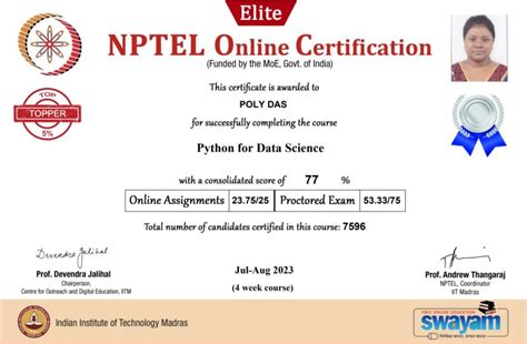 Poly Das On Linkedin Nptel Python Iitmadras Selflearning