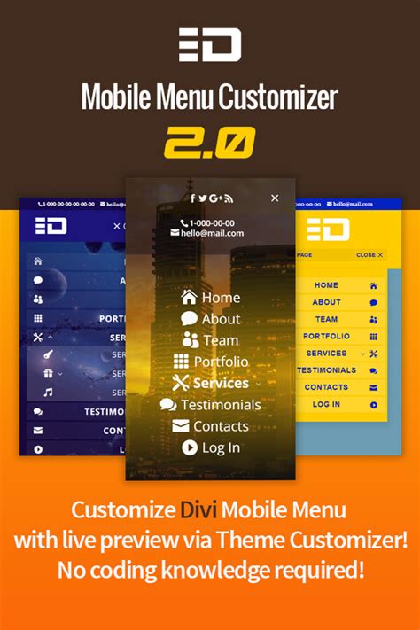 Mobile Menu Customizer For Divi