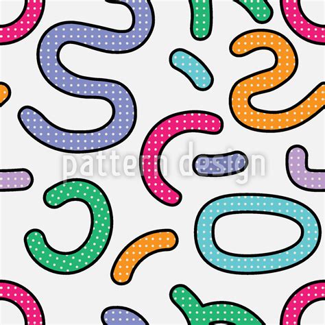 Colorful Convolutions Seamless Vector Pattern Design