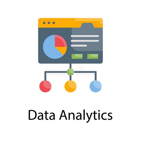 Data Analytics Vector Outline Icon Design Illustration Stock Vector