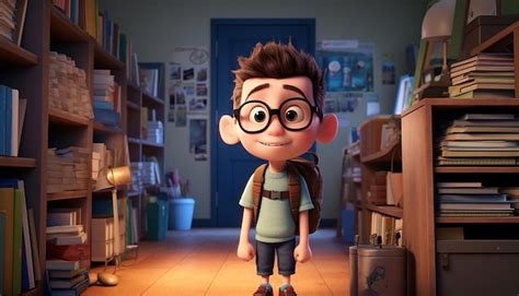 학교 귀여운 교육 현장 픽사 스타일로 돌아가기 프리미엄 사진