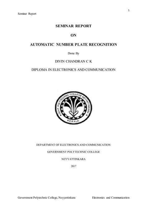 Automatic Number Plate Recognition Docx