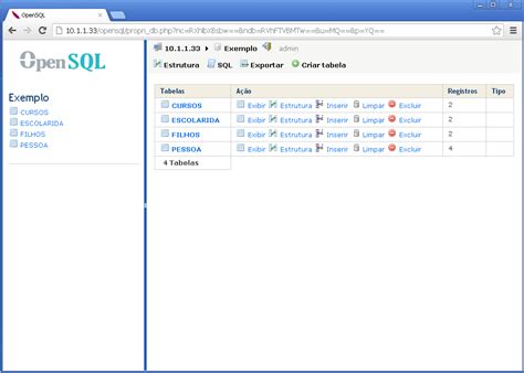OpenSQL Documentação