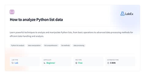 How To Analyze Python List Data Labex