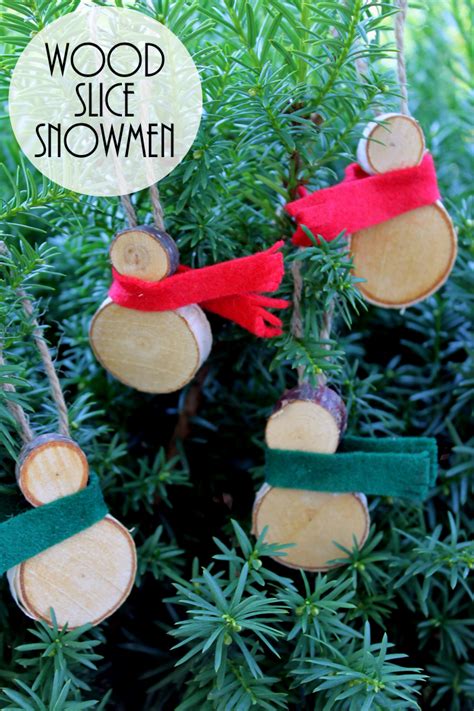 Wood Slice Snowmen Ornaments 005 30 Minute Crafts