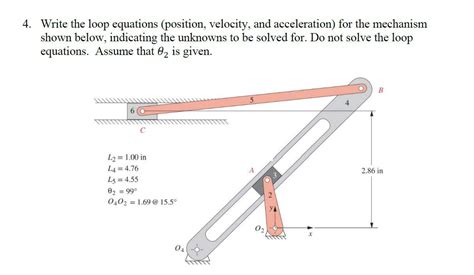 Write The Loop Equations Position Velocity And Chegg
