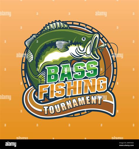 Bass Fishing Logo Mascot Vector Design Stock Vector Image And Art Alamy