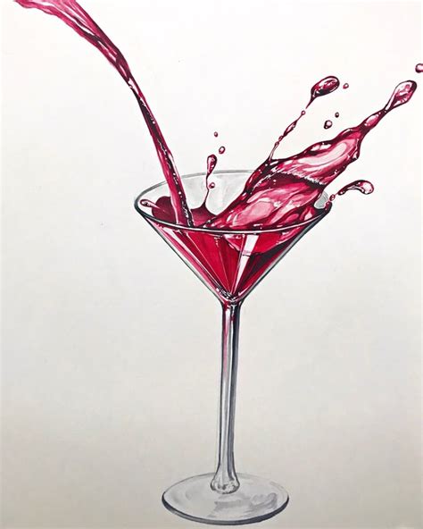 일러스트에 있는 Songs님의 핀 와인 잔 그림 와인