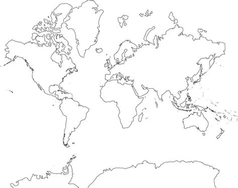 World Map Mercator Projection Blank World Map Map World Map