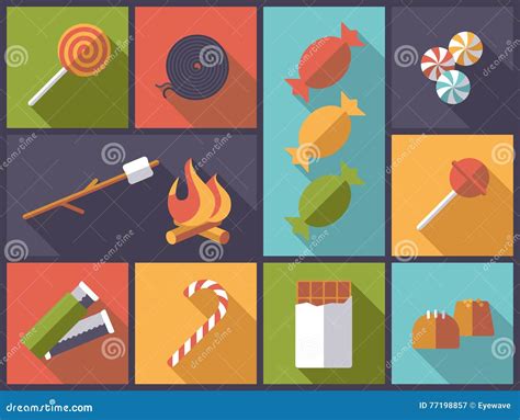 Candy Flat Design Vector Illustration Stock Vector Illustration Of